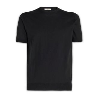 Paolo Pecora Lang&auml;rmeliges Feinstrick-Shirt aus Baumwolle - - Tops - Herren - Blau - S