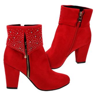 Valiclud Stiefeletten Damen Elegant Winter Hochzeitsstiefel Mit High Heels Aus Gummi Und Pu Material Langlebig Und Dekorativ Passend Zu R&ouml;cken Oder Hosen F&uuml;r F