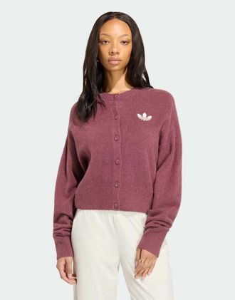 adidas Originals gilet en maille Essentials bordeaux-Rouge