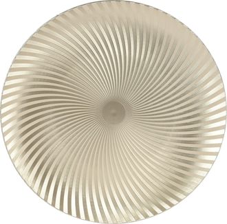 Kaemingk Dekoteller 33cm Kunststoff Spiralmuster - festliche Platzteller f&uuml;r verschiedene Anl&auml;sse - Tischdeko Unterteller f&uuml;r Hochzeit Jubil&auml;um Weihnachten - W