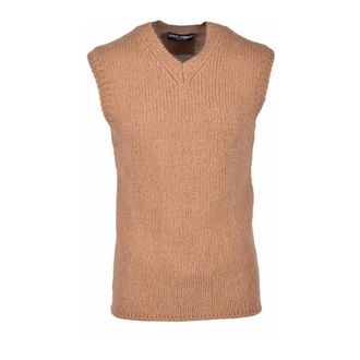 Dolce & Gabbana &Auml;rmellose Strickware - - Knitwear - Herren - Braun - L