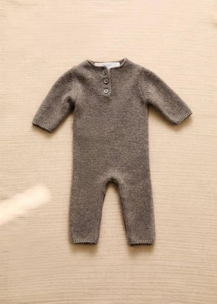 Mango Pyjama b&eacute;b&eacute; en cachemire marron moyen - Home - 1-3 mois - MANGO HOME