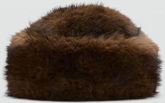 Mango Chapeau pillbox effet poil marron - Femme - Taille unique - MANGO