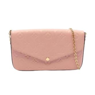 Louis Vuitton Sac &agrave; bandouli&egrave;re Pre-owned Pochette Felicie en cuir Monogram Empreinte - Femme - Pre-owned - Rose - Taille: ONE Size