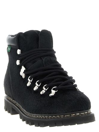 Junya Watanabe Pony Hair Lace-Up Boot - Black