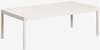 Sklum Rechteckiger Gartentisch 110x60 cm aus Aluminium Boleni Gardenia Wei&szlig;