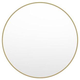 Vente-Unique Grand miroir mural rond en métal - D. 150 cm - Doré - RONDIA