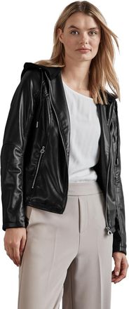 Street One Damen A212302 Jacke in Leder-Optik, Black, 36