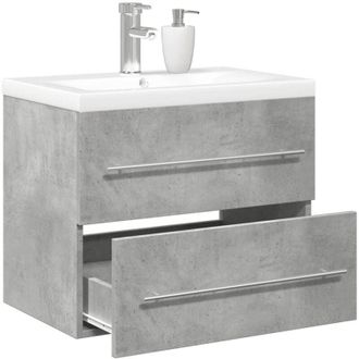 vidaXL Vidaxl - Ensemble de meubles de salle de bain 2 pcs gris béton