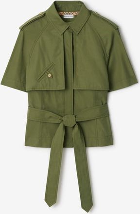 Burberry Chemise trench courte en popeline de coton, Size: 04