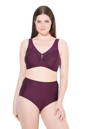 Ulla Popken Soutien-Gorge de Maintien Kelly, sans Armatures. Brassi&egrave;re avec Bretelles Larges et rembourr&eacute;es. Nentaille Pas la Peau. Disponible Jusquau 130 J. Roug