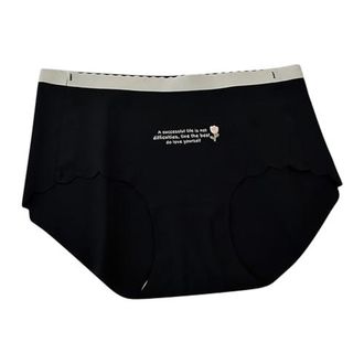 Generic Culotte sans Couture Femme Culotte Femme sans Couture Microfibre Unie Respirante Taille Haute Soie Glac&eacute;e Seamless Confort Intense &Eacute;t&eacute; Ou Nuit Douce