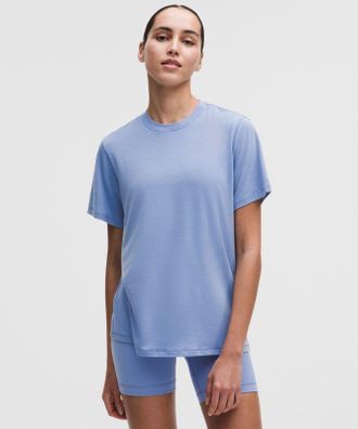 lululemon T-Shirt dentra&icirc;nement en jersey pour Femmes - Bleu - Taille 10