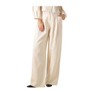Ibana Pristina Sandstone Wide Jeans - - Trousers - Damen - Beige - L