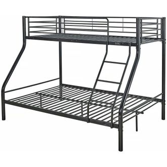 Habitat et Jardin Habitat Et Jardin - Lit superpos&eacute; en m&eacute;tal Leo Sommiers inclus - 90/140 x 190 cm - Noir