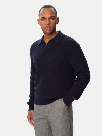 Tommy Hilfiger Pullover Fisherman MW0MW42804 Dunkelblau Regular Fit