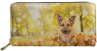 Hugs Idea Portefeuille long avec motif animal adorable chiot pour femme Grande capacité - - Medium