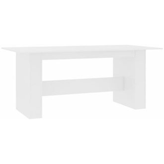 vidaXL Table de salle &agrave; manger Blanc 180 x 90 x 76 cm Agglom&eacute;r&eacute;