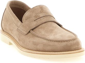 Brunello Cucinelli Suede Penny Loafer - Tan
