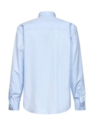 Dries Van Noten Mens Shirt Cilian Light Blue Cotton Poplin