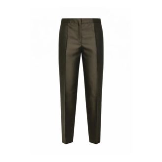 Max Mara Femme, Pantalons, Vert, Taille: 42 FR Straight Pantalons