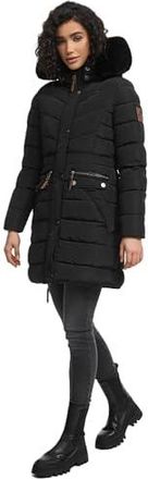 Navahoo B383 Veste dhiver pour femme, Peau noire, XL