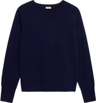 Oltre Femme, Pulls, Bleu, Taille: 42/44 FR Pull ras du cou en cachemire pur