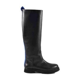 Joseph Schwarze Lederschlupfstiefel mit seitlichem Streifendetail - - Shoes - Damen - Schwarzk - 39 EU