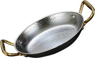 Cabilock Paellapfanne Für Den Täglichen Gebrauch Doppelpfanne Kochtopf Küchenzubehör