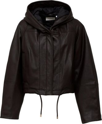 Sportmax Veste en cuir - Femme - Vestes - Brun - Taille: 34 FR
