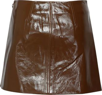 A.L.C. A-Linien-Rock aus Leder - Braun