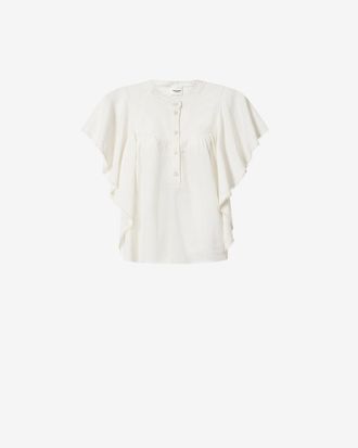 Isabel Marant Top Marlie - Femme - &Eacute;cru - Taille34 - Marant &Eacute;toile