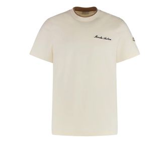 Moncler Homme, Tops, Blanc, Taille: XL T-Chemises