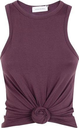 Magda Butrym Femme, Tops, Brun, Taille: 38 FR American Neck Twist Top