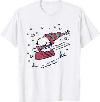 Peanuts Snoopy Schlitten T-Shirt