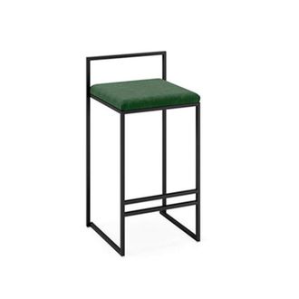 Generic Barhocker aus Wildleder, Empfangsstuhl, Barhocker, Schlichtes Design, Stahlgestell, wei&szlig;, 76 cm