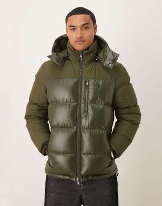 Polo Ralph Lauren Gorham - Doudoune isolante en duvet avec logo embl&eacute;matique - Kaki ultra-brillant-Vert