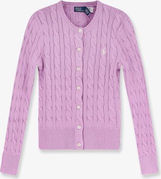 Ralph Lauren Cotton cardigan with contrasting logo - POLO RALPH LAUREN - gender_Woman