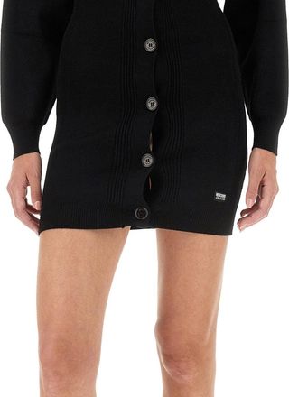Moschino Viscose Blend Mini Dress - Black