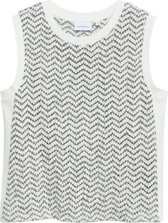 Comma Muskelshirt T-Shirt Top aus Strukturjersey