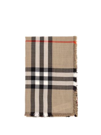 Burberry Womens Scarfs Beige Wool