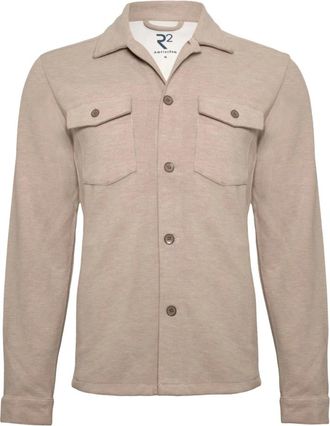 R2 Amsterdam Homme, Vestes, Beige, Taille: 2XL Surchemise Beige Tricotée