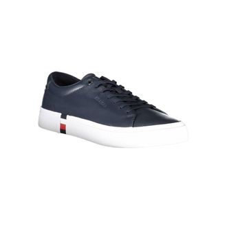 Tommy Hilfiger Leather and Recycled Polyester Sneaker - Navy