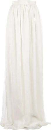 Giambattista Valli curtained maxi skirt - IVORY