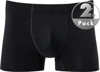 Hanro Herren Trunks schwarz Baumwolle unifarben