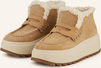 Ash Plateau-Boots Magic Mit Nieten beige