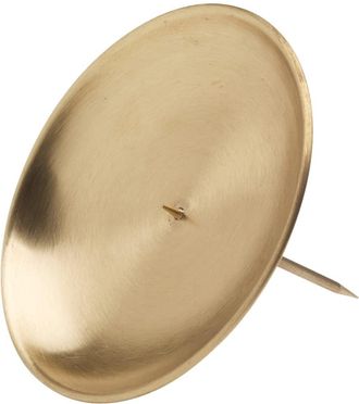 NKlaus Adventskränz Kerzenhalter mit Dorn Ø12cm Messing Gold matt Geburtstagskränzen 10664