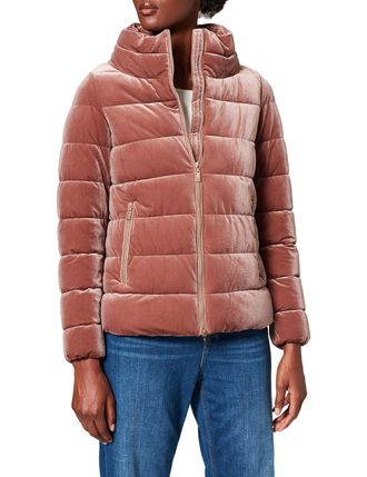 Geox Damen W FELYXA Short JKT I Mantel, Pink (Dark Rose F8254), 46