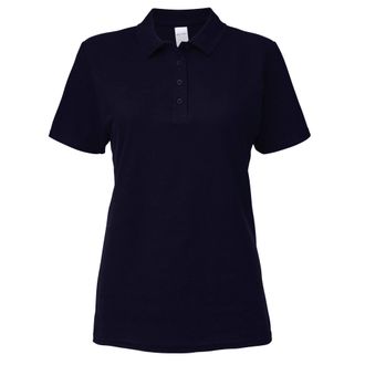 Gildan Softstyle Damen Kurzarm Doppel Pique Polo Shirt (2XL) (Marineblau)
