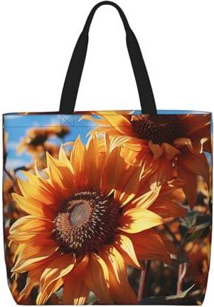 Generic Tournesols Sac Fourre-Tout Imperm&eacute;able Sacs L&eacute;ger Sac A Main Femmes Pour Quotidienne Plage Gym